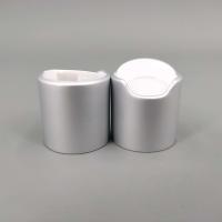 China Matt Silver PP 24mm 28mm Aluminium Screw Cap Press Disc Top Lid Cap Cover Bottle 20/410 for sale