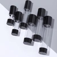 China 5ml 10ml 15ml 30ml Black Airless Pump Lotion Bottles Empty Foundation Bottle With Pump for sale