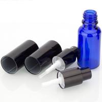 China Blue Black Gold Frosted Fine Glass Mist Spray Bottle Cobalt Essential Oil 4 Oz Boston Round for sale