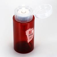 China 100ml 150ml 200ml Empty Plastic Salon Nail Polish Remover Pump Dispenser Bottle Push Down for sale