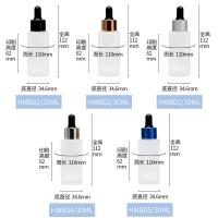 China 2 oz 1oz 30ml 15ml 5ml white Frosted Glass Essential Oil Bottles With Dropper Eye for sale
