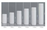 China 2.71oz 80ml 3.38oz 100ml White Airless Pump Bottles For Creams Airless Dispenser 150 Ml 120ml for sale