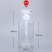 China 10oz 300ml Pet Empty Shampoo Bottles With Pump Containers Plastic Foaming Soap Dispenser for sale