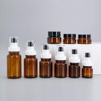 China Brown Amber Glass Refillable Spray Bottle With Pump 40ml 60ml 80ml 100ml 120ml 160ml for sale