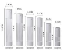 China Opaque Cosmetic Airless Pump Bottles 10ml 5ml 30ml Airless Plastic Spray Bottles for sale