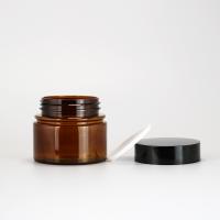 China Brown Glass Amber Cream Jar Containers 100ml 250ml 500ml Amber Glass Ointment Jar for sale