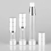 China Aluminum Silver Airless Vacuum Pump Bottle Lotion Dispenser Plastic for sale