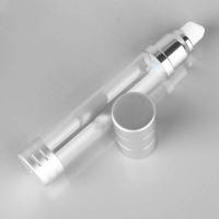 China Aluminum Silver Airless Vacuum Pump Bottle Lotion Dispenser Plastic for sale