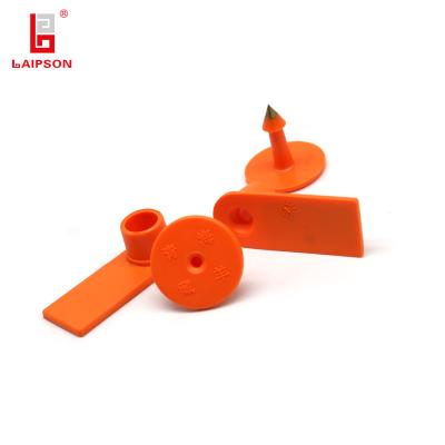 China RFID Barcode Goat Cattle Cow Pig Livestock UHF Ear Tag With Laser Printing Digits for sale