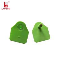 China Laipson 50mm Closed Head Green Tamperproof ISO9001 Animal Ear Tag For Pig Cattle Sheep for sale