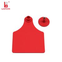 China 100mm Large Size Visual Tpu Marked Identification Ear Tag With Printing Numbers For Cattle Cow Horse for sale