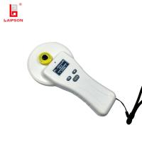 China 134.2Khz Handheld New White LF RFID Livestock Ear Tag Reader For Goat Cow Pig Farm for sale