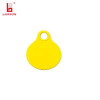 China 80mm Top TPU Medium Size Cattle Sheep Neck Tag With Laser Printing Number for sale