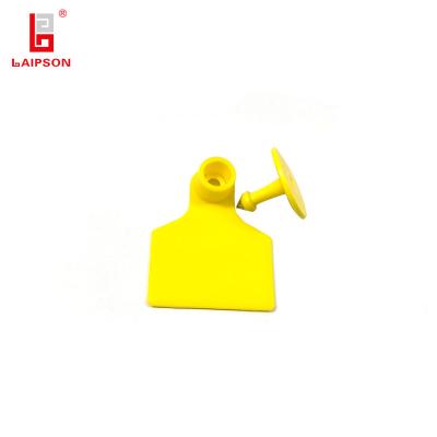 China 56MM Visible Ovine Cow Cattle Sheep Ear Tag With TPU For Livestock Identification for sale