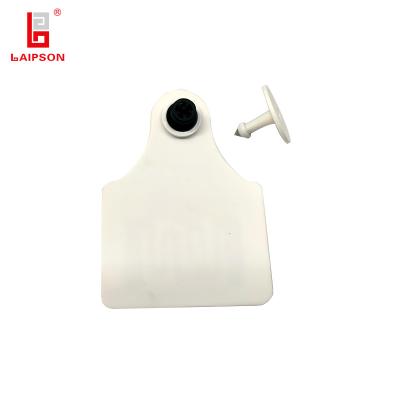 China TPU 18000-6c Long Range UHF RFID 890-960Mhz Tamperproof Livestock Ear Tag For Cow Farm Tracking for sale