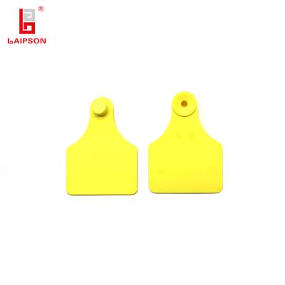 China 79mm Medium TOP TPU Cattle Sheep Cow Tamperproof Ear Tag With Laser Printing In Different Color for sale
