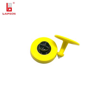 China Laipson Factory TPU Round 134.2Khz RFID HDX Animal Ear Tag For Cattle Sheep Pig Farm for sale