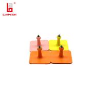 China Square Basf Tpu Mini Animal Ear Tag With Metal Tip For Pig Sheep Cow Farm for sale
