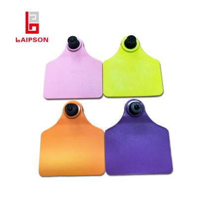 China 75mm Iso9001 Basf Tpu 860mhz Uhf Two Piece Tamperproof Animal Tag For Cattle Cow Sheep Farm for sale