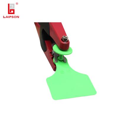 China ISO9001 80MM Yellow TPU Customized Serial Number Barcode Cow Sheep Ear Tag With Closed Head For Farm for sale