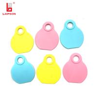 China ISO9001 80mm Top TPU Medium Size Cattle goat Neck Tag With Laser Printing Numbers For Livestock for sale