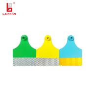 China Reflective Cattle Ear Tags With Waterproof TPU Material Heat Cold Resistance And Laser Printing For Livestock Management for sale