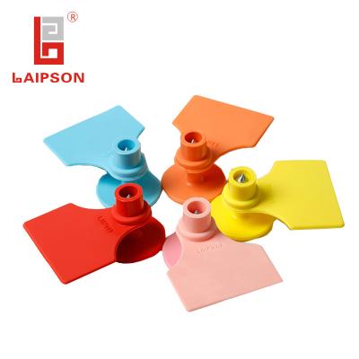 China 48*41mm Animal Small Ear Tags , RFID Electronic Tag 5 Colors Available for sale