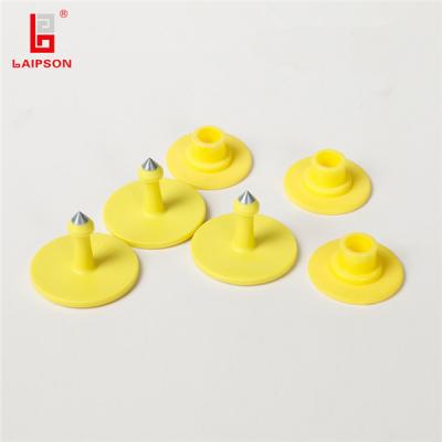 China Nfc Round Pink Sheep Goat Rfid UHF Ear Tag 5g 32mm*24mm ISO18000-6C for sale