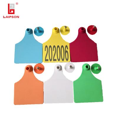 China ID Printed 100mm X75mm Bovine Livestock Ear Tags for sale
