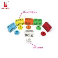 China 52MM 38MM Rectangular ROHS Animal Identification Tags for sale