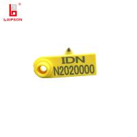China Orange Basf Tpu Ear Tag For Goat Sheeep Ovine Laser Printing Numbers for sale