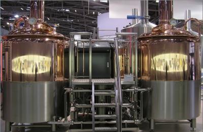 China SU304 Copper Turnkey Microbrewery Equipment PLC Control Anti Corrosion brewpub brewhouse for sale