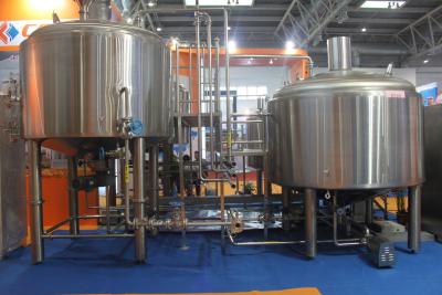 China Stainless Steel 316 Turnkey Beer Brewing System Hand Or Automatic Control for sale