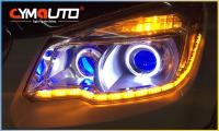 China Universal 12V-24V Gem LED Daytime Running Light DRL Flowing Turn Signal Fog Lamp for sale
