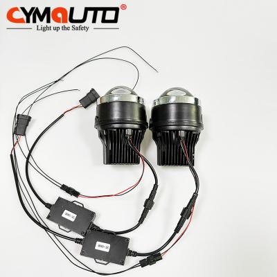 China 3.0 Inch Bi Lens LED Projector Fog Lamp 3 Colors Auto Part Fog Light for sale