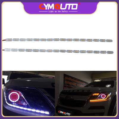 China Universal 12V-24V Gem LED Daytime Running Light DRL Flowing Turn Signal Fog Lamp for sale