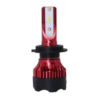 China 25W 12V LED Auto Headlight Bulb H1 H4 H7 H11 Red Aluminum 3000LM IP68 for sale