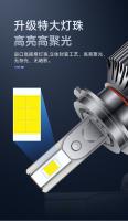 China Car Headlight A4 LED Light Bulbs 4950LM 55W 55mil 6 Chip Retrofit Custom Headlamp for sale