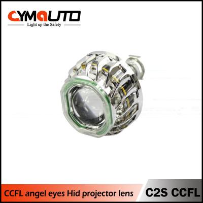 China 2.5 Inch C2S HID Bi Xenon Projector Lens Kit 4300K 6500K 12V with LED Halo Ring Shroud for sale