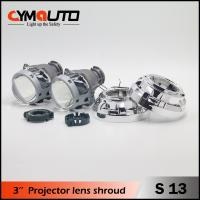 China 3 Inch Retrofit Bi Xenon LED Projector Lens Shroud S13 Headlight Car Accessory Silver for sale