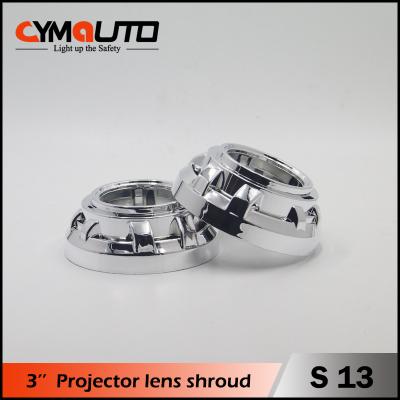 China 3 Inch Retrofit Bi Xenon LED Projector Lens Shroud S13 Headlight Car Accessory Silver for sale