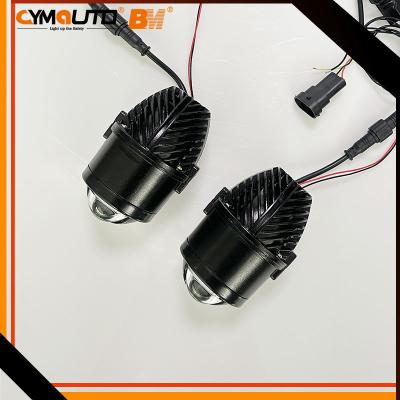China 48W Bi LED Fog Lamp Projector Lens 3000K Hi Low Beam Universal Car Fog Light for sale