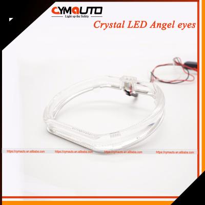 China Crystal Halo Angel Eye Headlights 12V COB LED Retrofit Rings 100mm 85mm Waterproof for sale