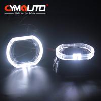 China Black Projector Headlight Shrouds 2.5 Inch With LED Angel Eyes for sale