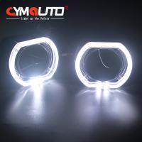 China Black Projector Headlight Shrouds 2.5 Inch With LED Angel Eyes for sale