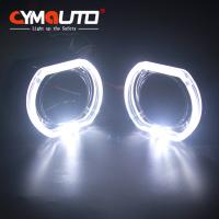 China Black Projector Headlight Shrouds 2.5 Inch With LED Angel Eyes for sale