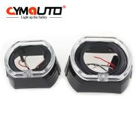 China Black Projector Headlight Shrouds 2.5 Inch With LED Angel Eyes for sale