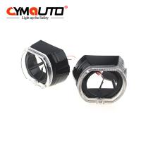 China Black Projector Headlight Shrouds 2.5 Inch With LED Angel Eyes for sale