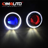 China C6 Crystal LED Projector Shrouds 2.5 Inch 3 Inch Angel Eyes for Car Headlight Retrofit 12V for sale