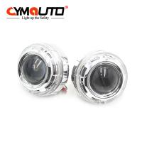 China C6 Dual Color Crystal LED Projector Shroud 3 inch 12V HID Headlamp Retrofit for Cayenne Q5 Hella for sale